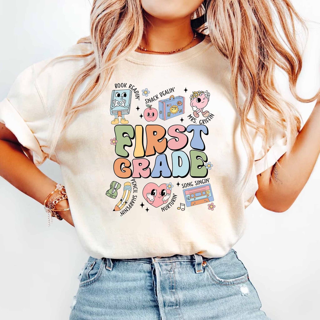 Custom Teacher Shirt, 1st Grade Teacher Shirt, 1st Grade Shirt, Hello ...
