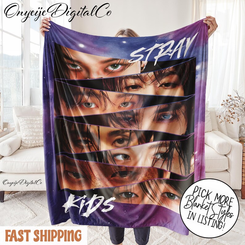 Vintage Stray Kids K-pop Throw – Bang Chan Lee Know Changbin Han ...