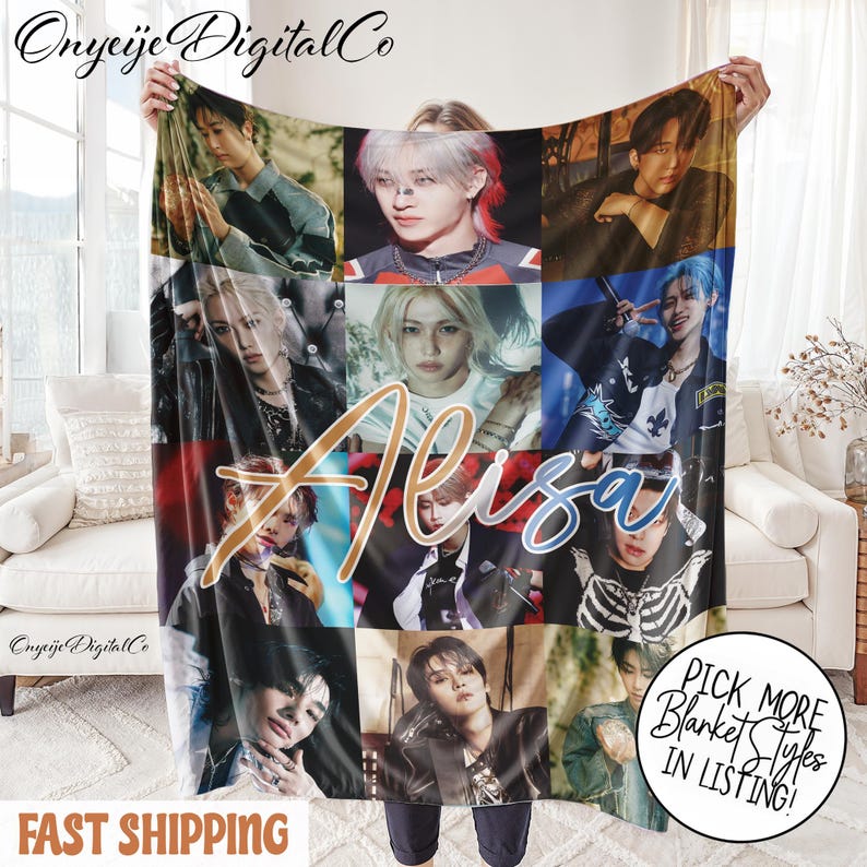 Vintage Stray Kids K-pop Blanket – Cozy Fandom Throw Gift for STAY Fan ...