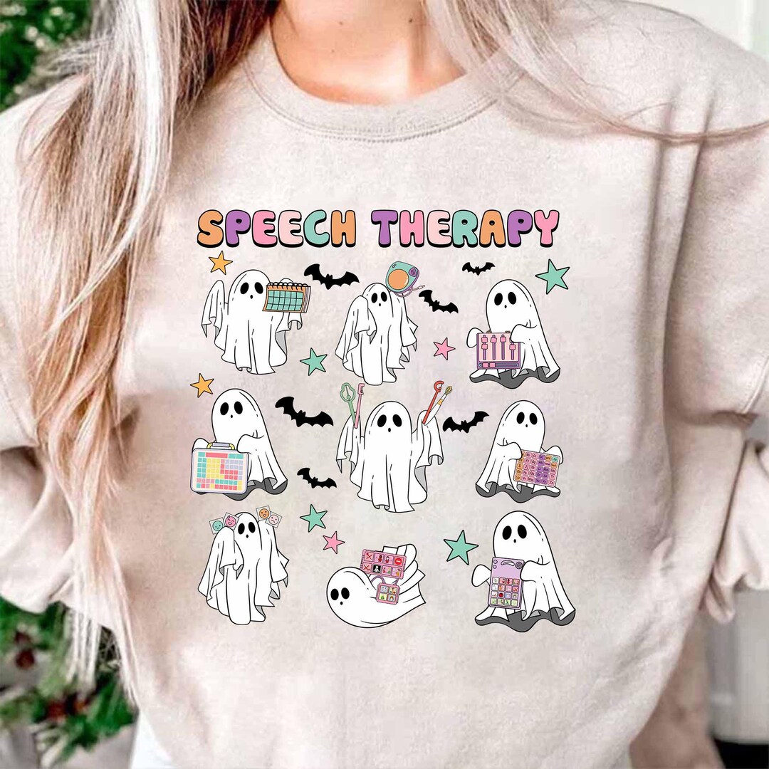 Speech Therapy Halloween Shirt, Trick or Speech Shirt, SLP Halloween ...