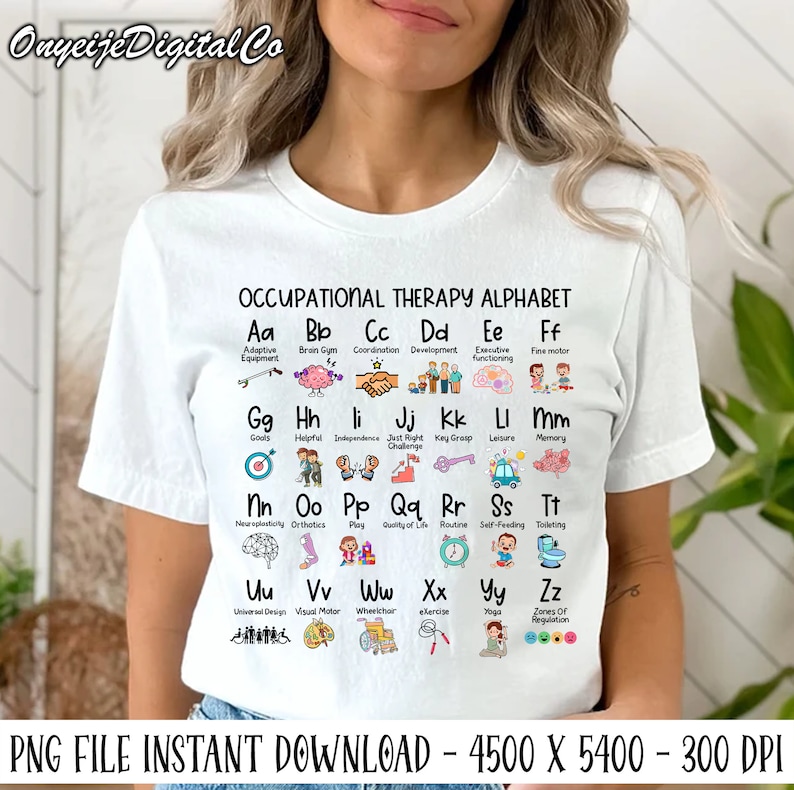 Occupational Therapy Alphabet PNG, ABC of Occupational Therapist Png ...