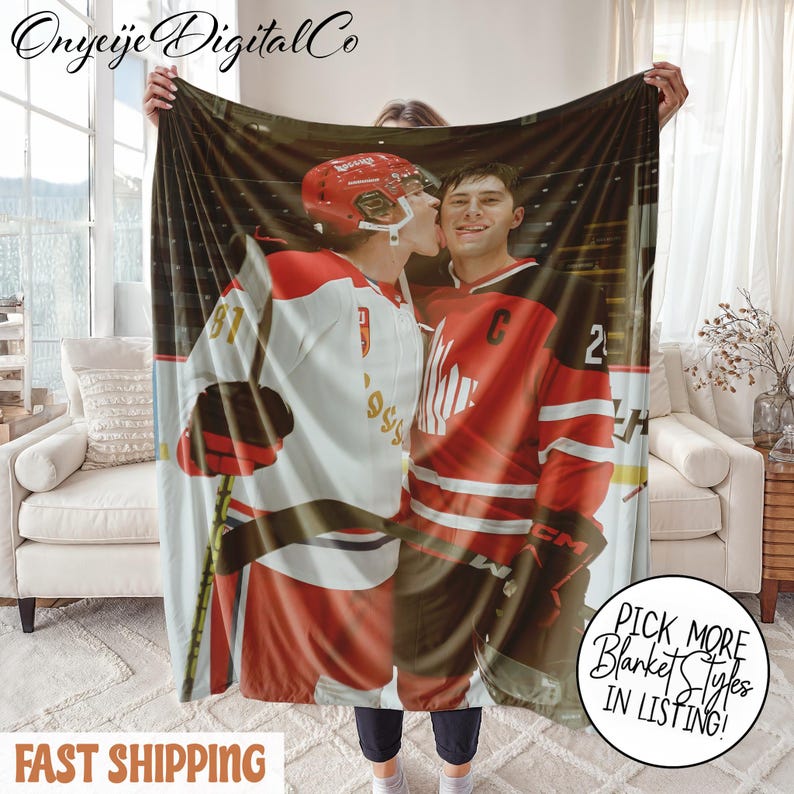 Heated Rivalry Shane & Ilya Blanket – Cozy Hockey Romance Fandom Throw ...