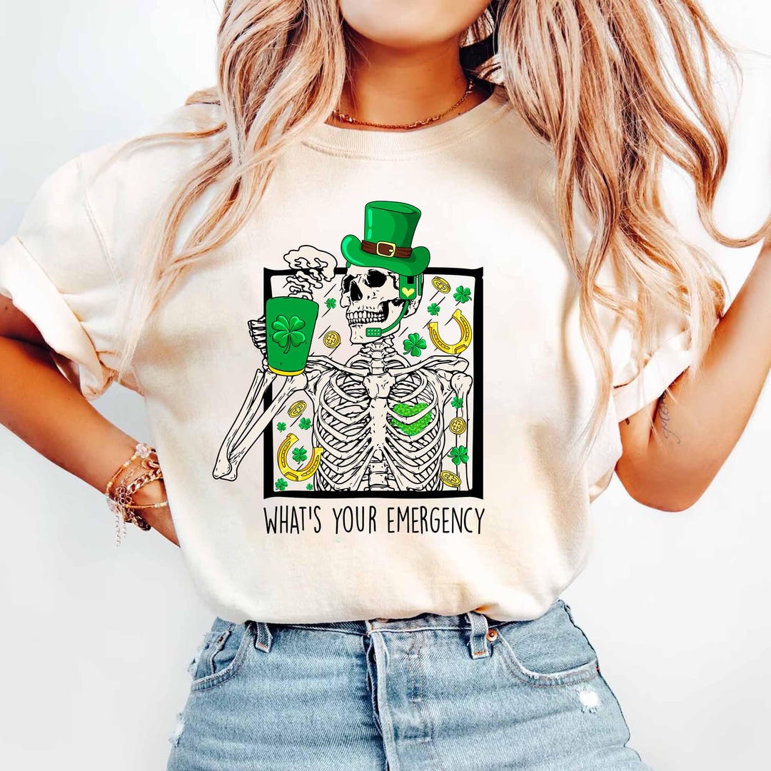 Skeleton Dispatcher St. Patrick's Day Shirt, 911 Dispatcher Shirt ...