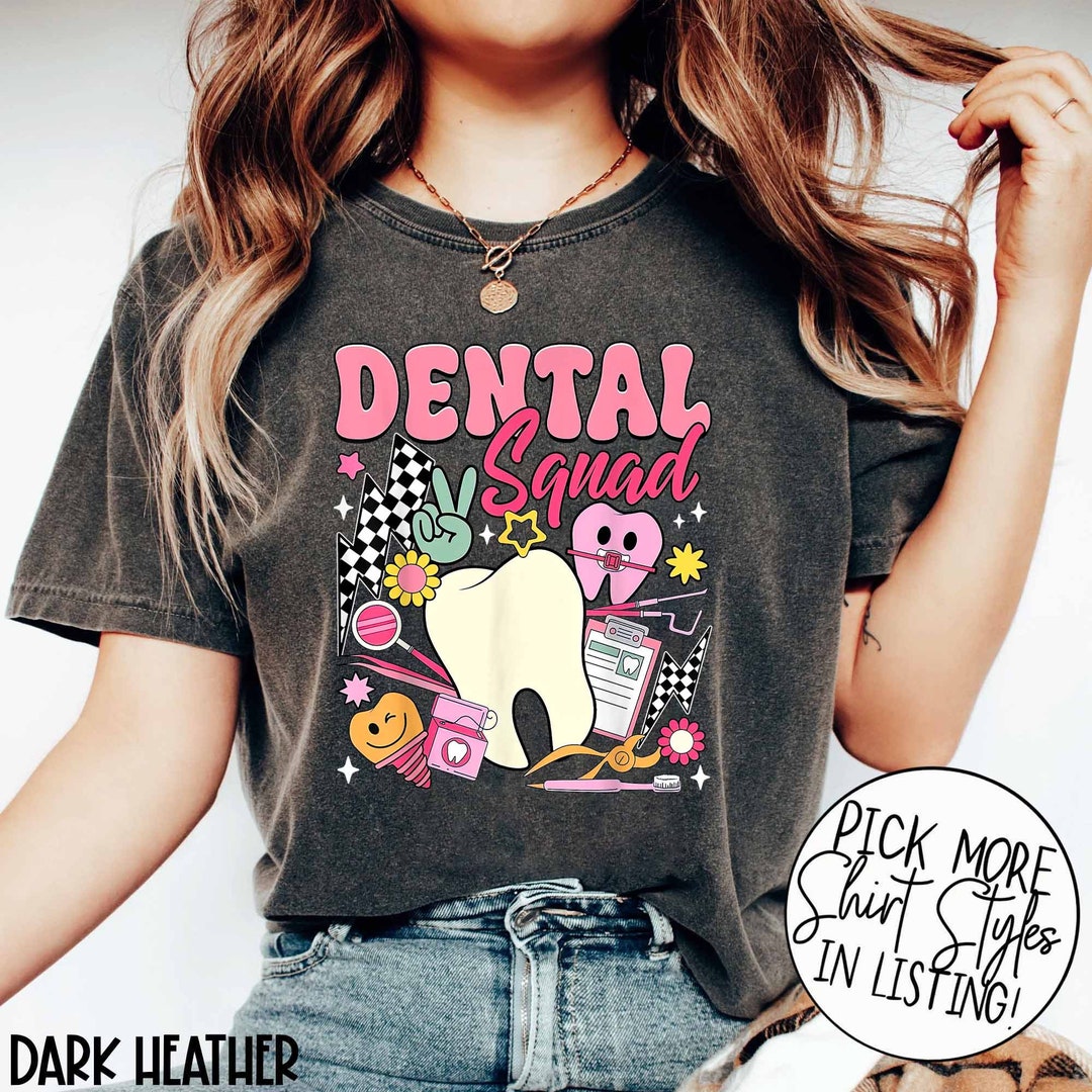 Retro Dental Squad Shirt, Funny Dentist Shirt, Dental Hygienist T-shirt ...