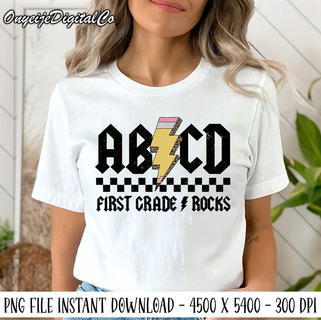 ABCD First Grade Rock Png First Grade Teacher Png Back to - Etsy
