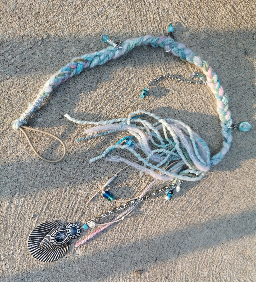Dread Wrap, Hair Wrap, One of a Kind Long Single Ended Dread, Fairy ...