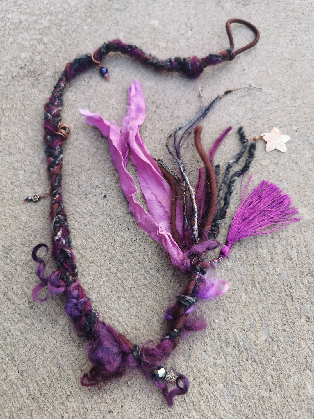 Dread Wrap Hair Wrap Long Single Ended Dread Purple Dread - Etsy