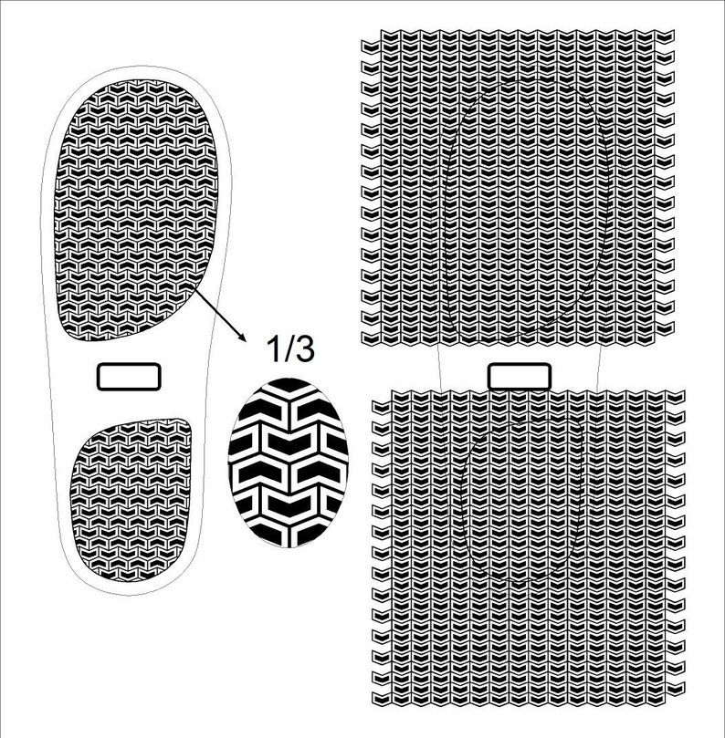 Dibujos de suelas de zapatos: dibujo vectorial listo para usar en cnc ...
