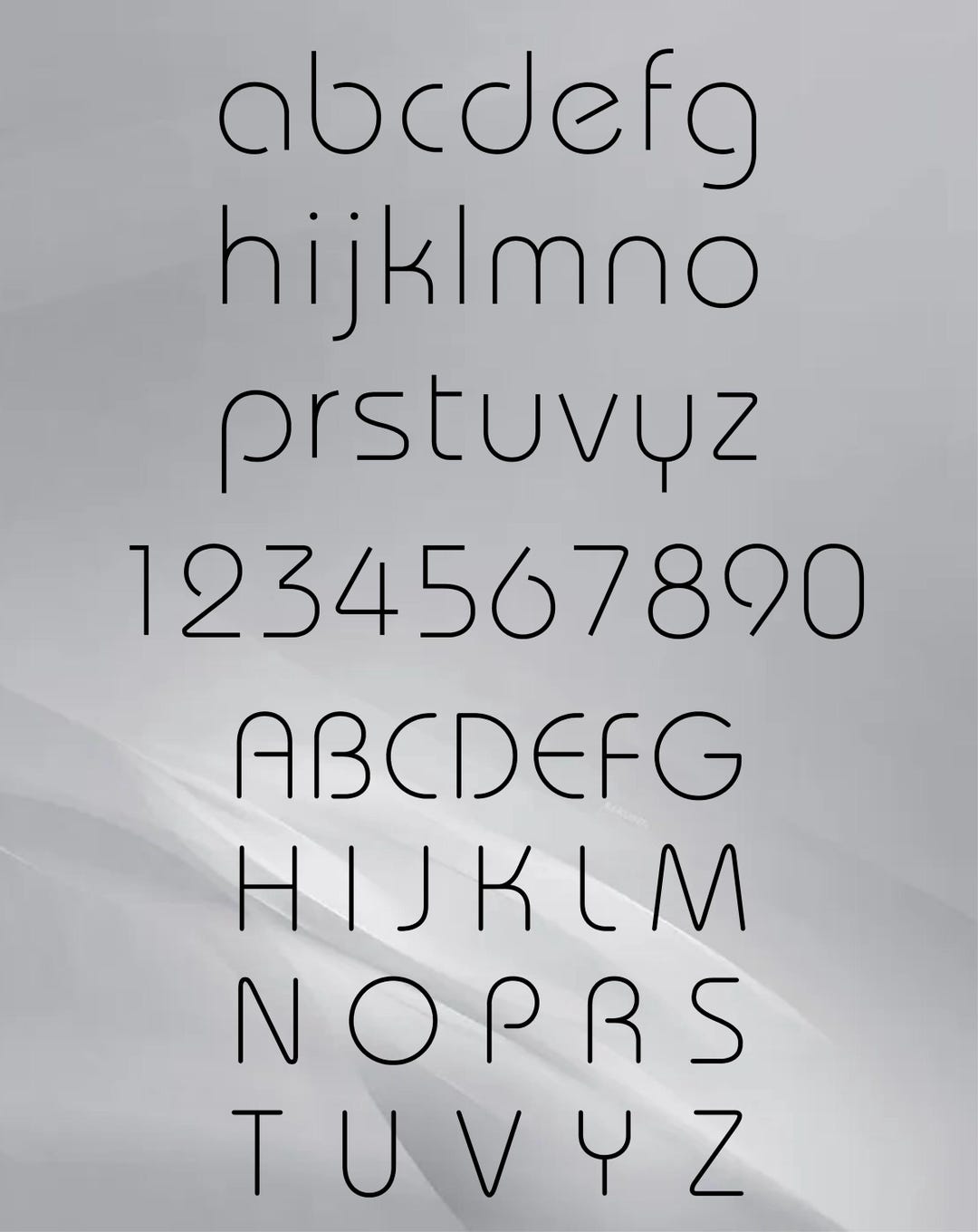 Bauhaus Single Font, Single Line Center - Etsy