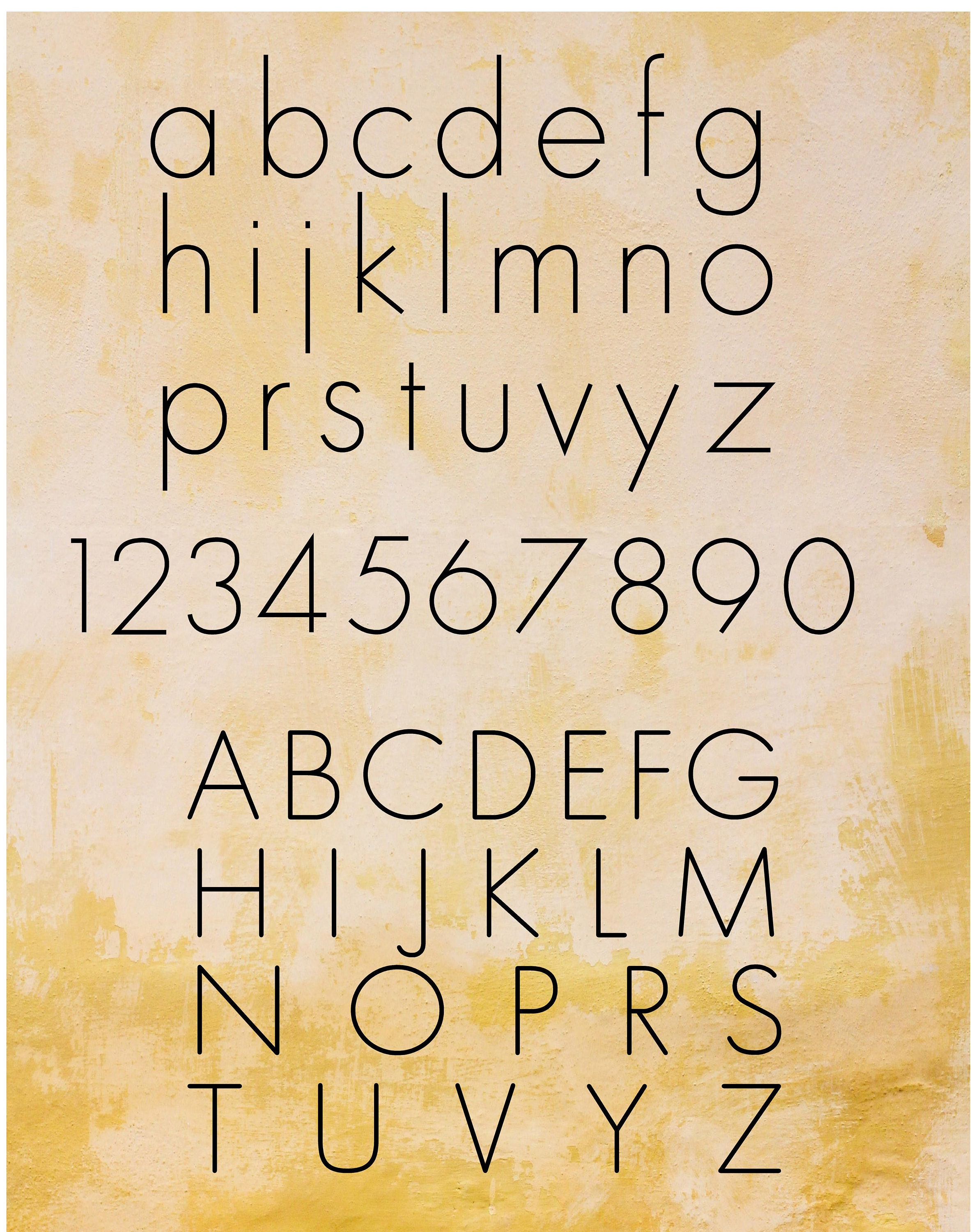 Futura Line Font, Single Line Center - Etsy