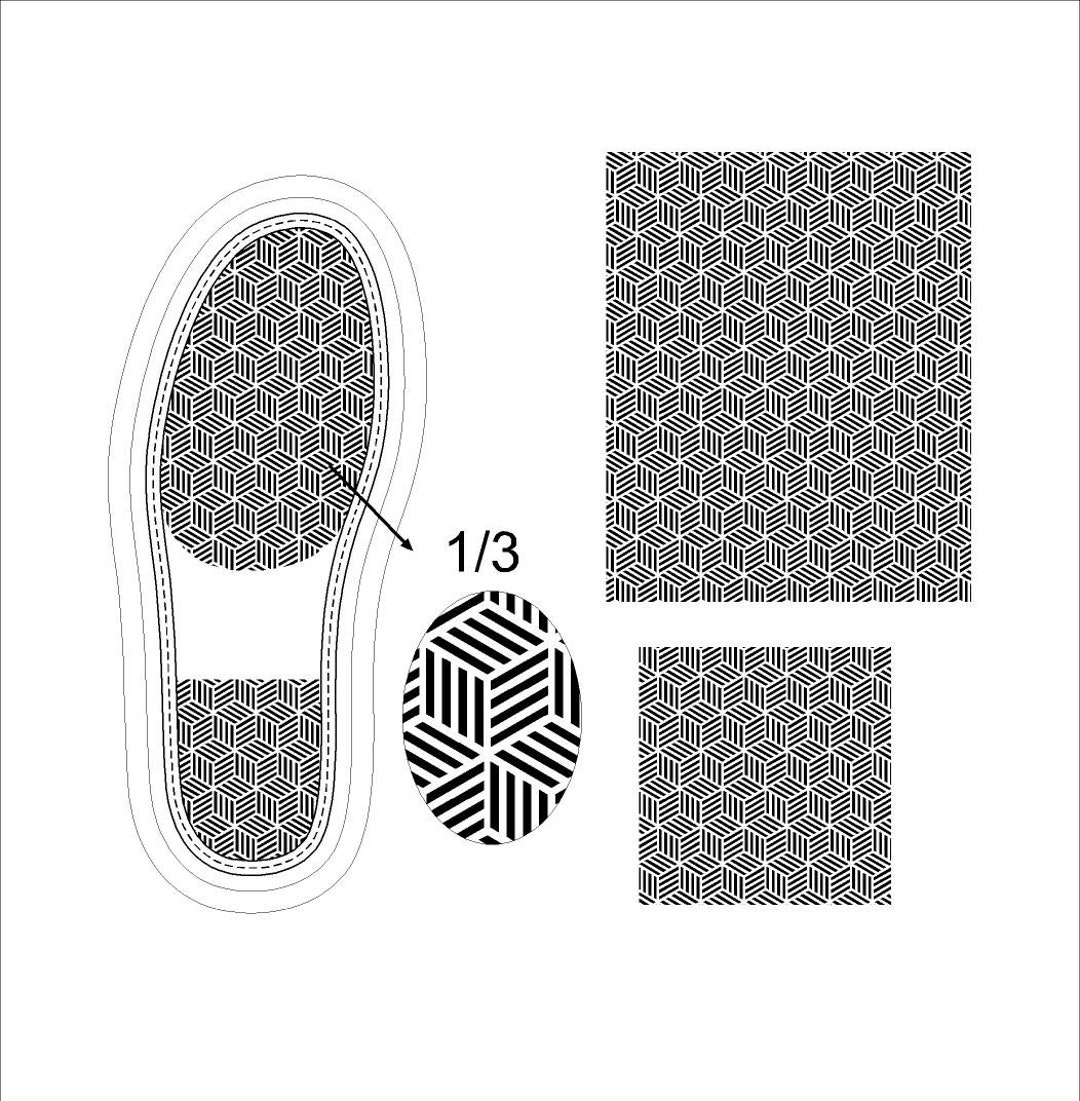 Shoe Sole Drawings - Vector Drawing Ready for Use in Cnc, Laser Cutting ...