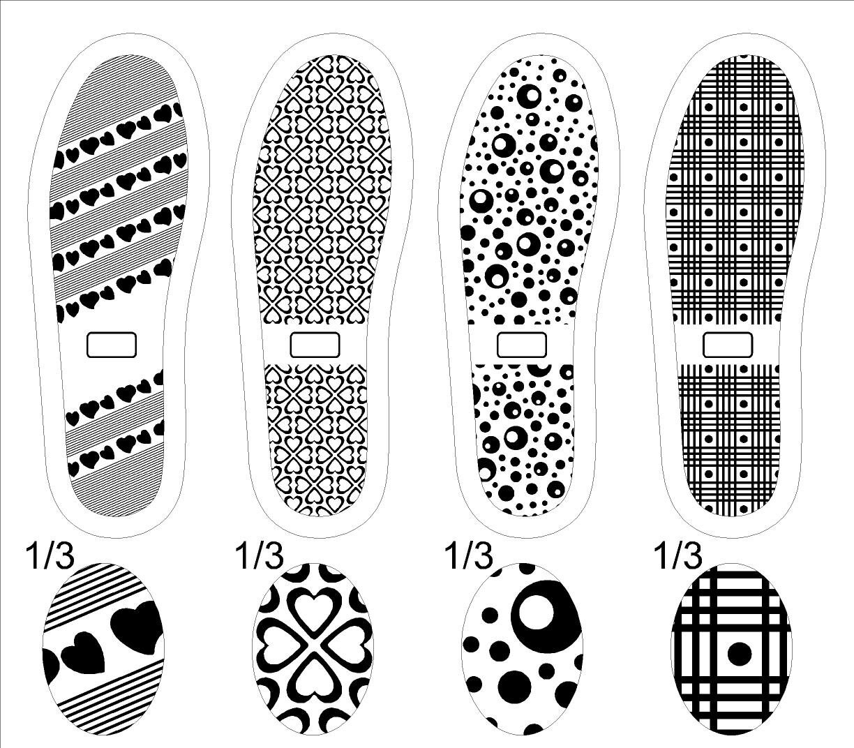 Shoe Sole Drawings - Vector Drawing Ready for Use in Cnc, Laser Cutting ...