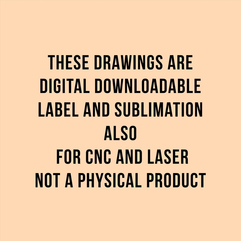 These Drawings Are Digital Downloadable Label and Sublimation - Etsy
