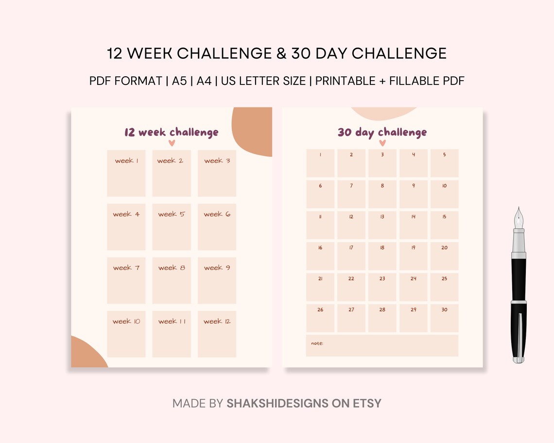 Buy Printable Minimalist Fitness Planner Weight Loss Cardio Online in ...