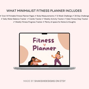 Buy Printable Minimalist Fitness Planner Weight Loss Cardio Online in ...