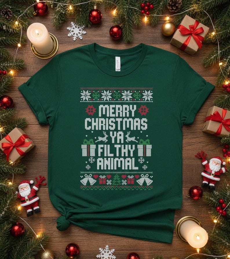 Merry Christmas Ya Filthy Animal Png, Comedy Characters Png - Etsy
