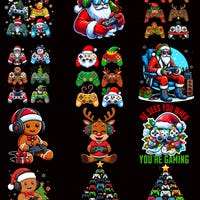 Gamer Santa BRUH PNG, Funny Christmas Gaming Clipart, Cool Santa With ...