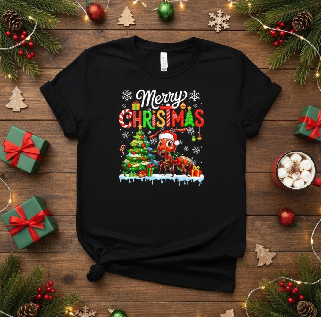 Merry Christmas Santa Ant PNG, Funny Christmas Tree Digital Download - Etsy