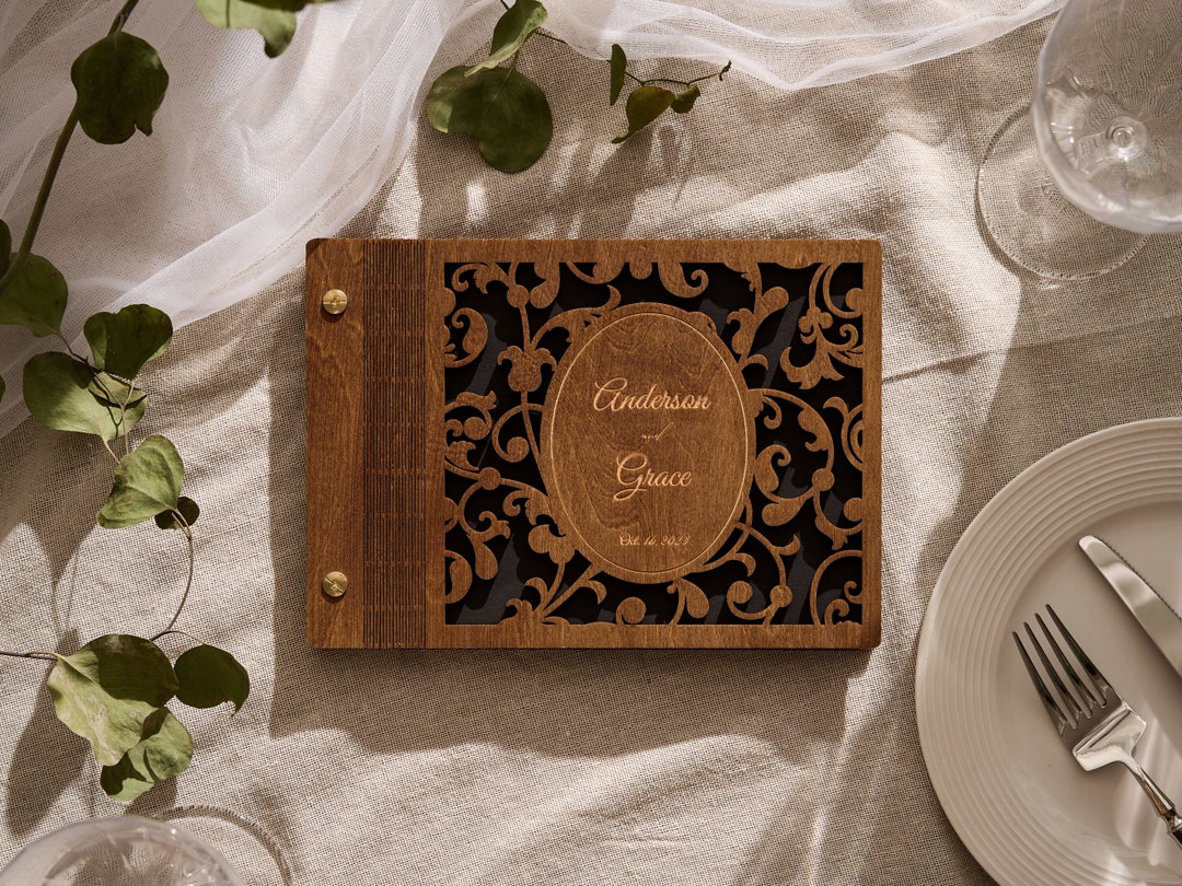 Wedding Guest Book, Wood Guest Book, Guest Book, Photobooth Guestbook ...