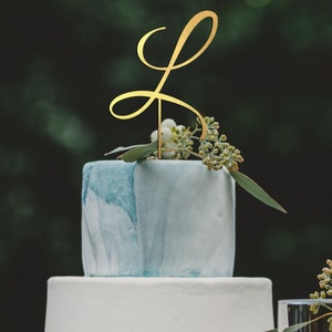 Initial Cake Topper, Letter Cake Topper, Wedding Cake Topper ...