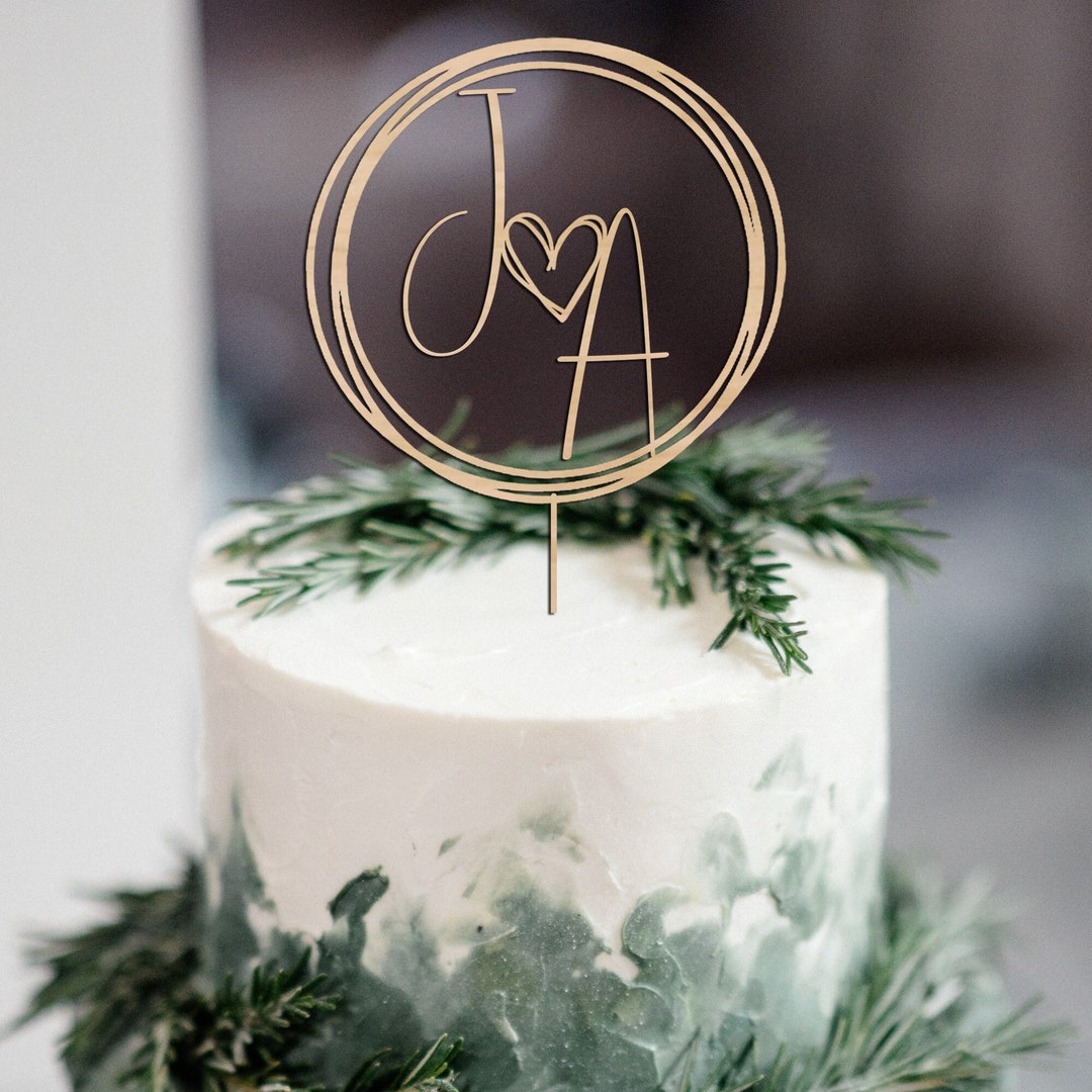 Noms personnalisés de décoration de gâteau, décoration de gâteau M. et ...