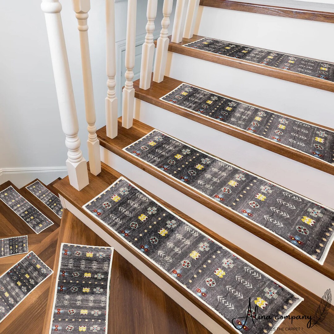 Contemporary Stair Runner Soft Stair Tread Rug Easy to Clean - Etsy