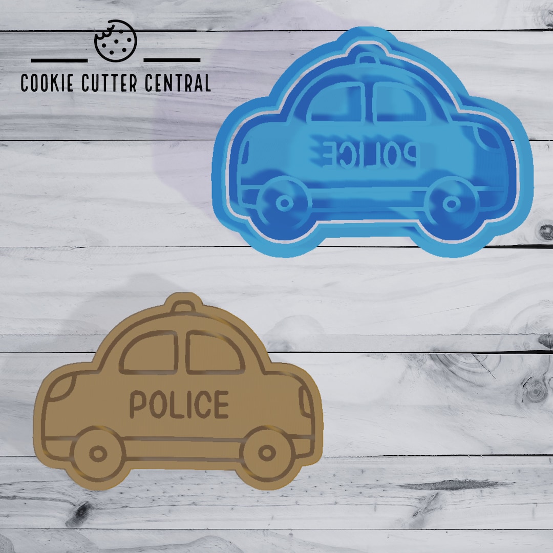 Police Car Cookie Cutter and Embosser 5.7cm X 8.3cm - Etsy