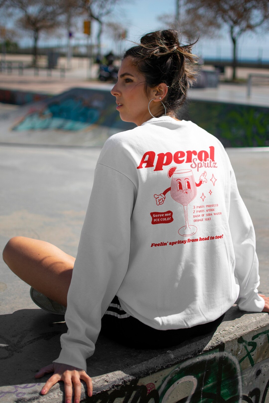 Aperol Spritz Sweatshirt, Unisex Sweater, Feeling Spritzy Sweatshirt ...