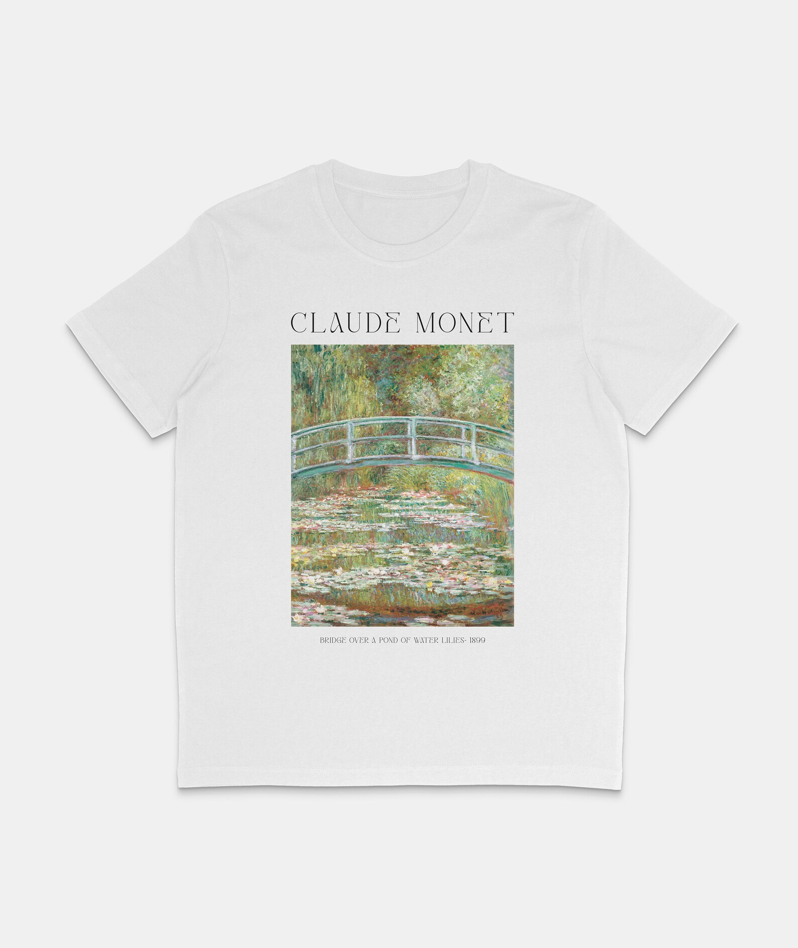 Claude Monet Shirt, Monet Water Lilies Minimalistic Print, Pop Art T ...