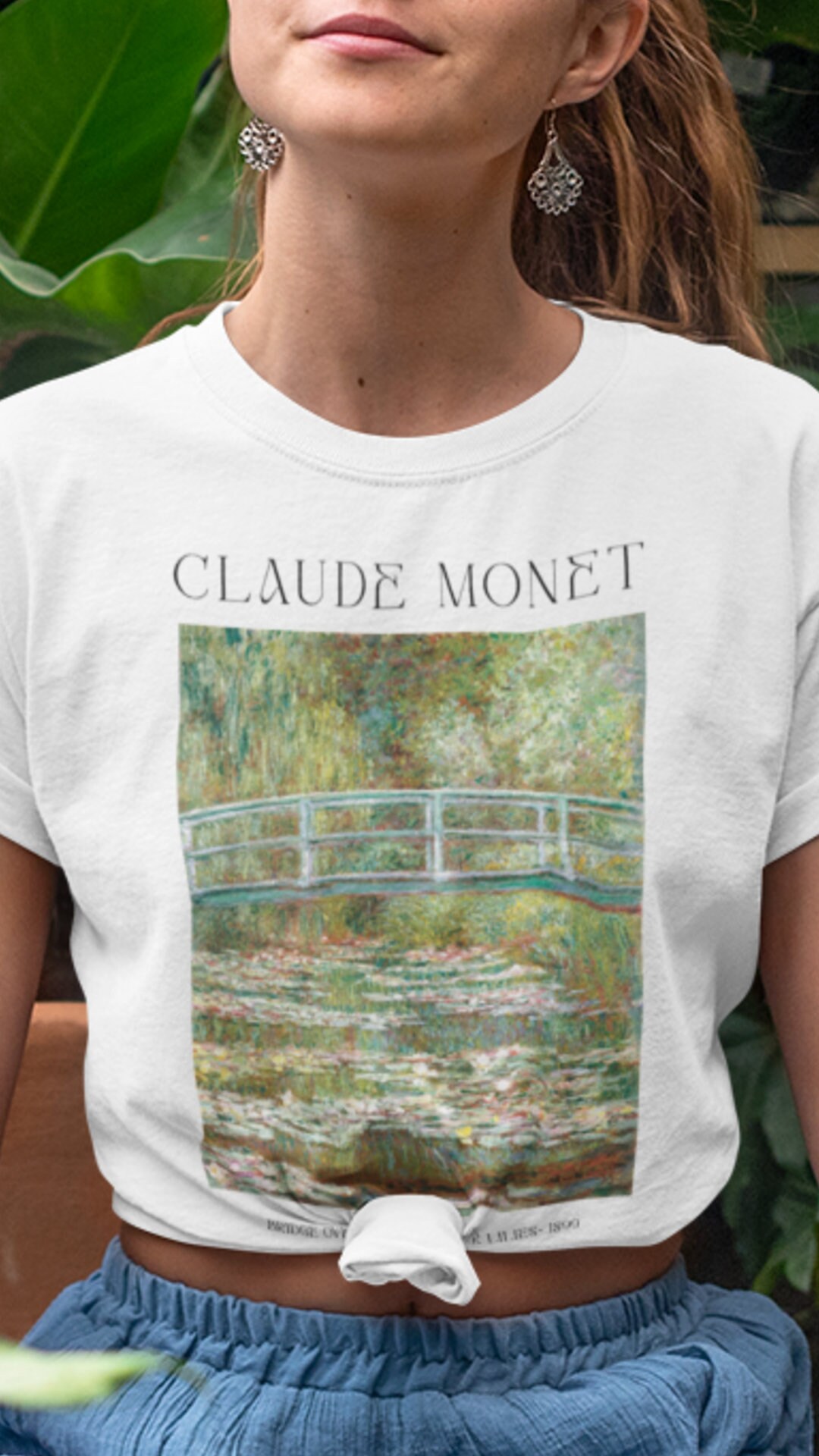Claude Monet Shirt, Monet Water Lilies Minimalistic Print, Pop Art T ...