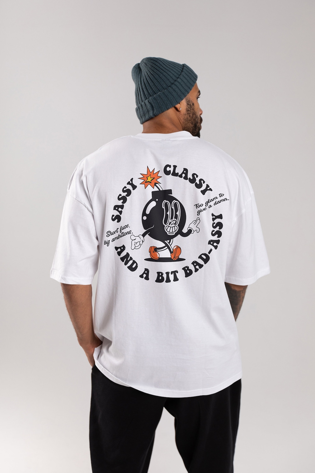 Oversized Bomb T Shirt, Unisex Tshirt, Sassy Classy and A Bit Bad Assy ...