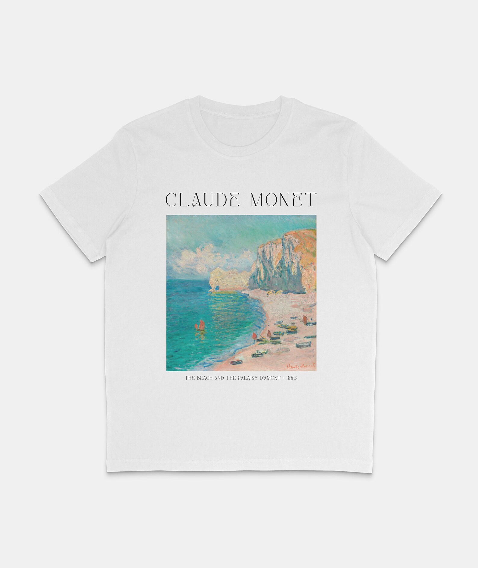 Claude Monet Tshirt, Monet the Beach, Minimalistic Print, Pop Art T ...