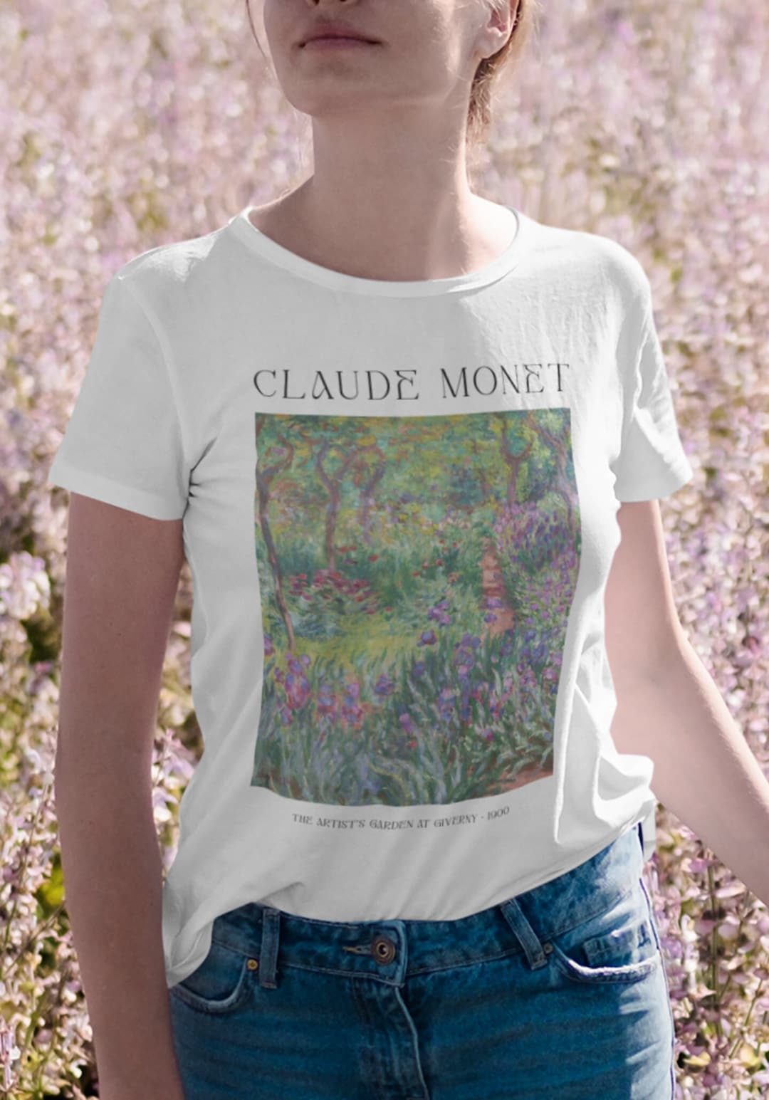Claude Monet Shirt, Monet Artists Garden, Minimalistic Print, Pop Art T ...