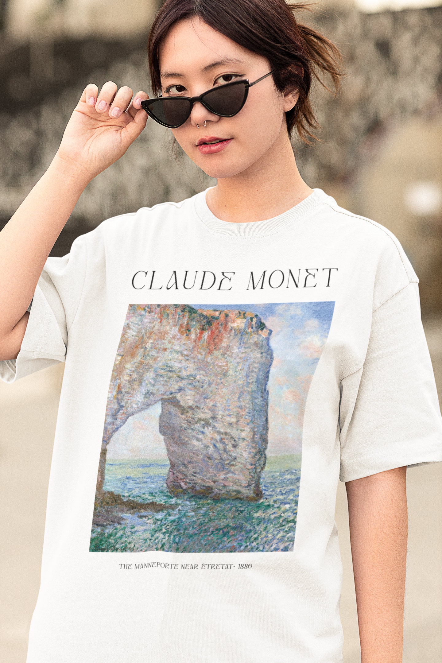 Claude Monet Shirt Monet the Manneporte Near Etretat - Etsy