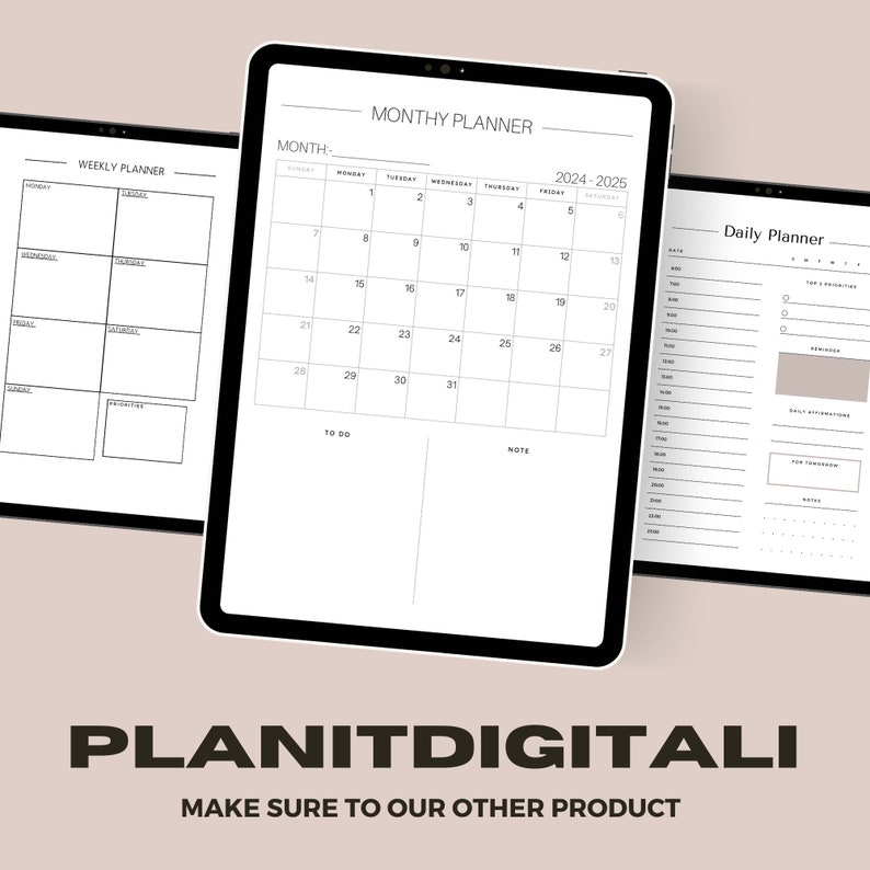 PRODUCTIVITY PLANNER Printable Template,monthly,weekly,daily Planner to ...