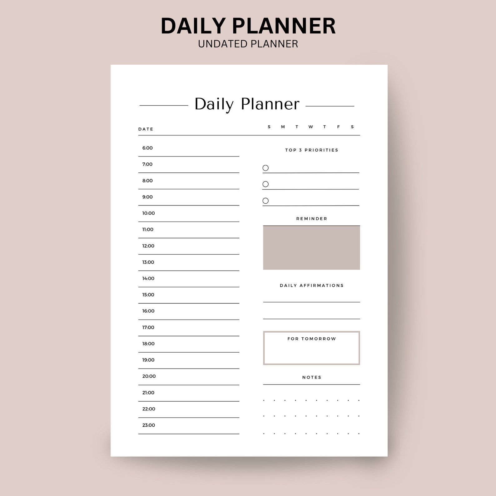 PRODUCTIVITY PLANNER Printable Template,monthly,weekly,daily Planner to ...