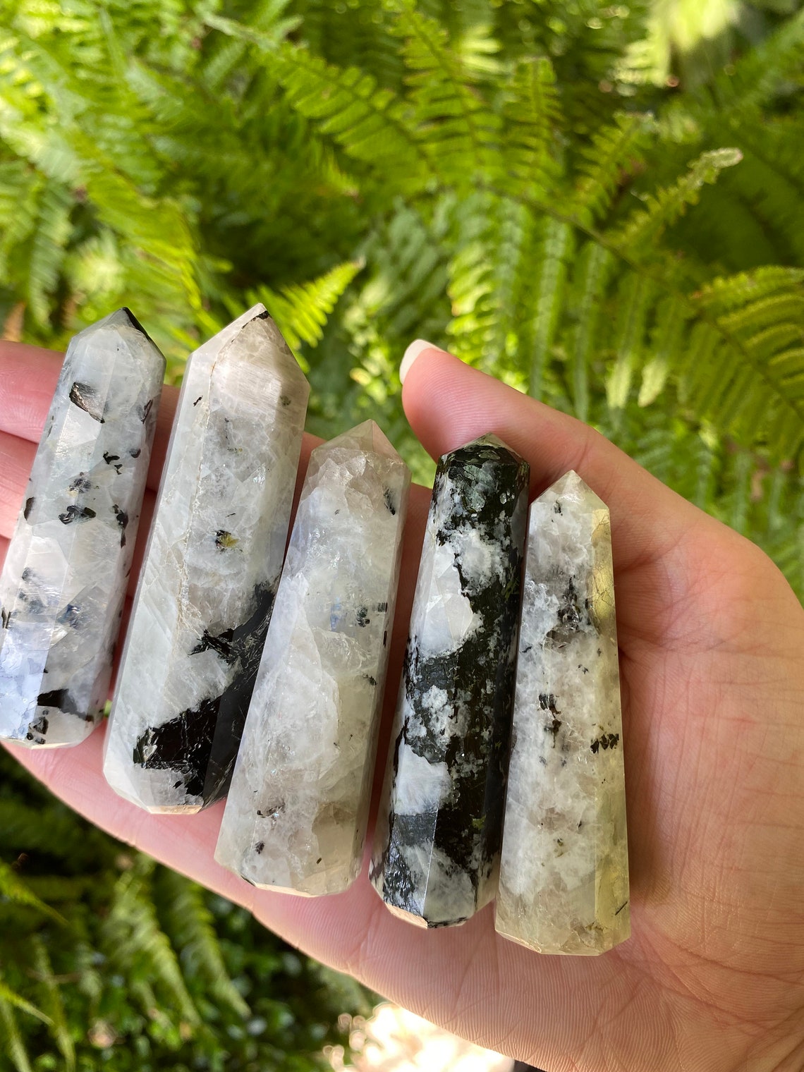 Moonstone Tower Points Moonstone Crystal Obelisk Flashy - Etsy