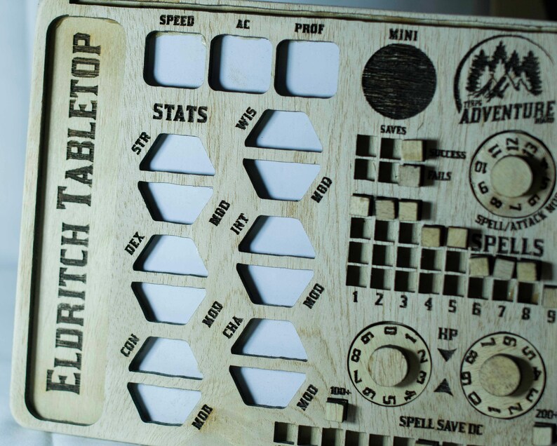 DND Character Adventure Board Laser Cut Wooden Character - Etsy