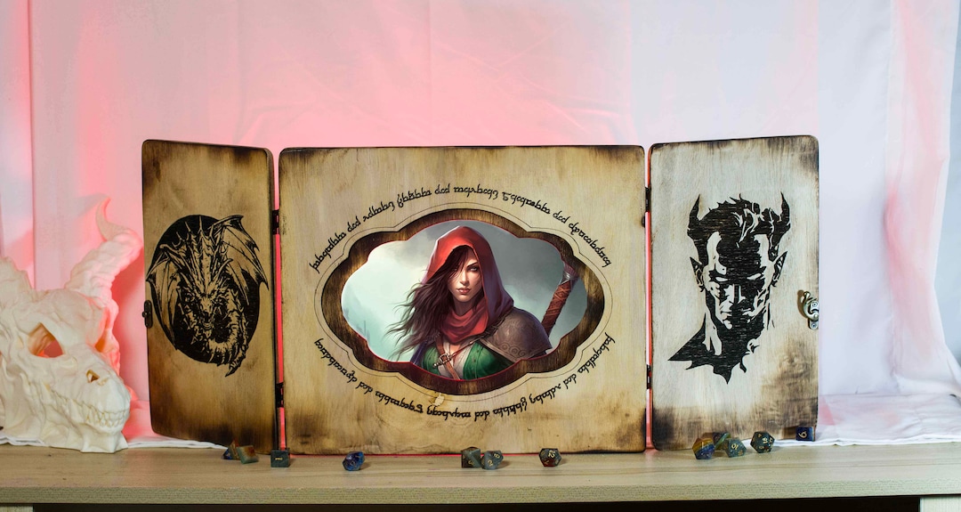 Wooden Keeper Screen With Digital Display for Dnd5e DEMON Dragon ...