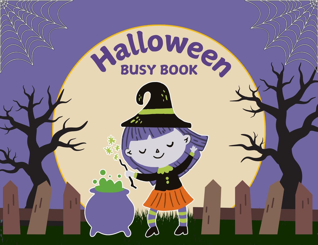 Printable Busy Book Halloween Binder Toddler Quiet Book Halloween ...