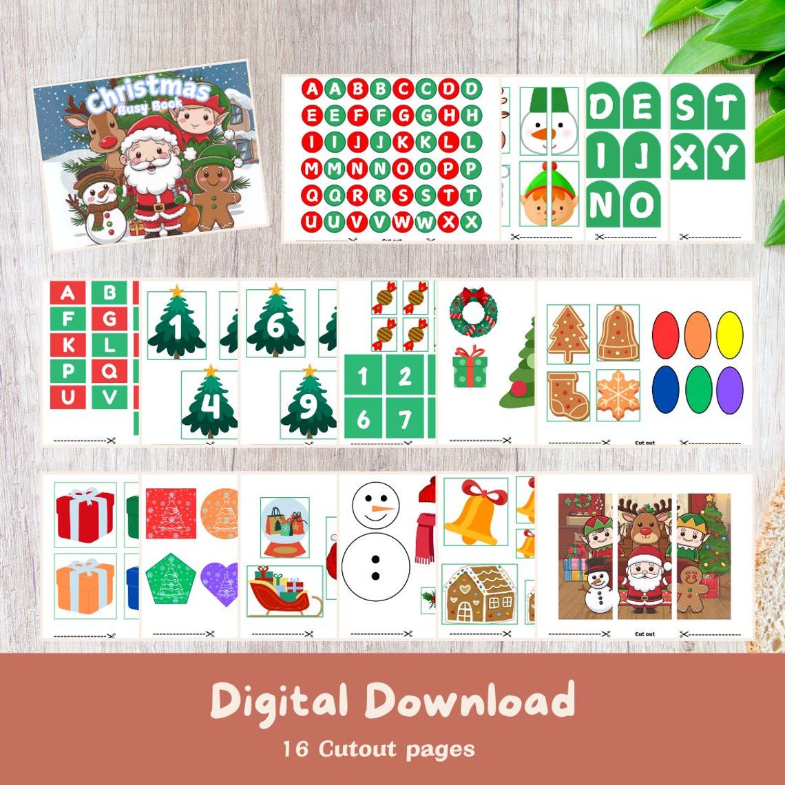 Toddler Quiet Book Christmas | Quiet Book | Toddler Busy Book Christmas ...