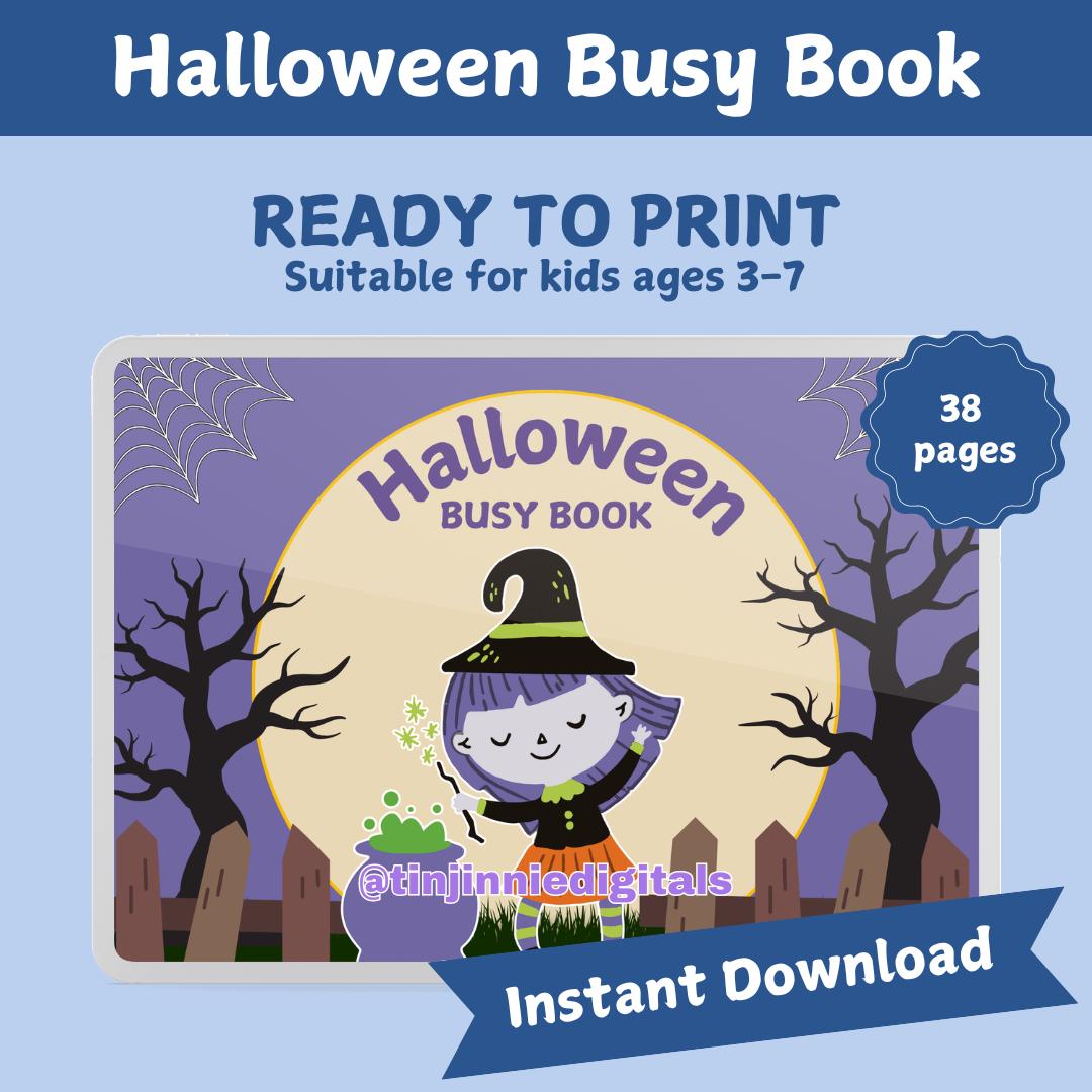 Printable Busy Book Halloween Binder Toddler Quiet Book Halloween ...