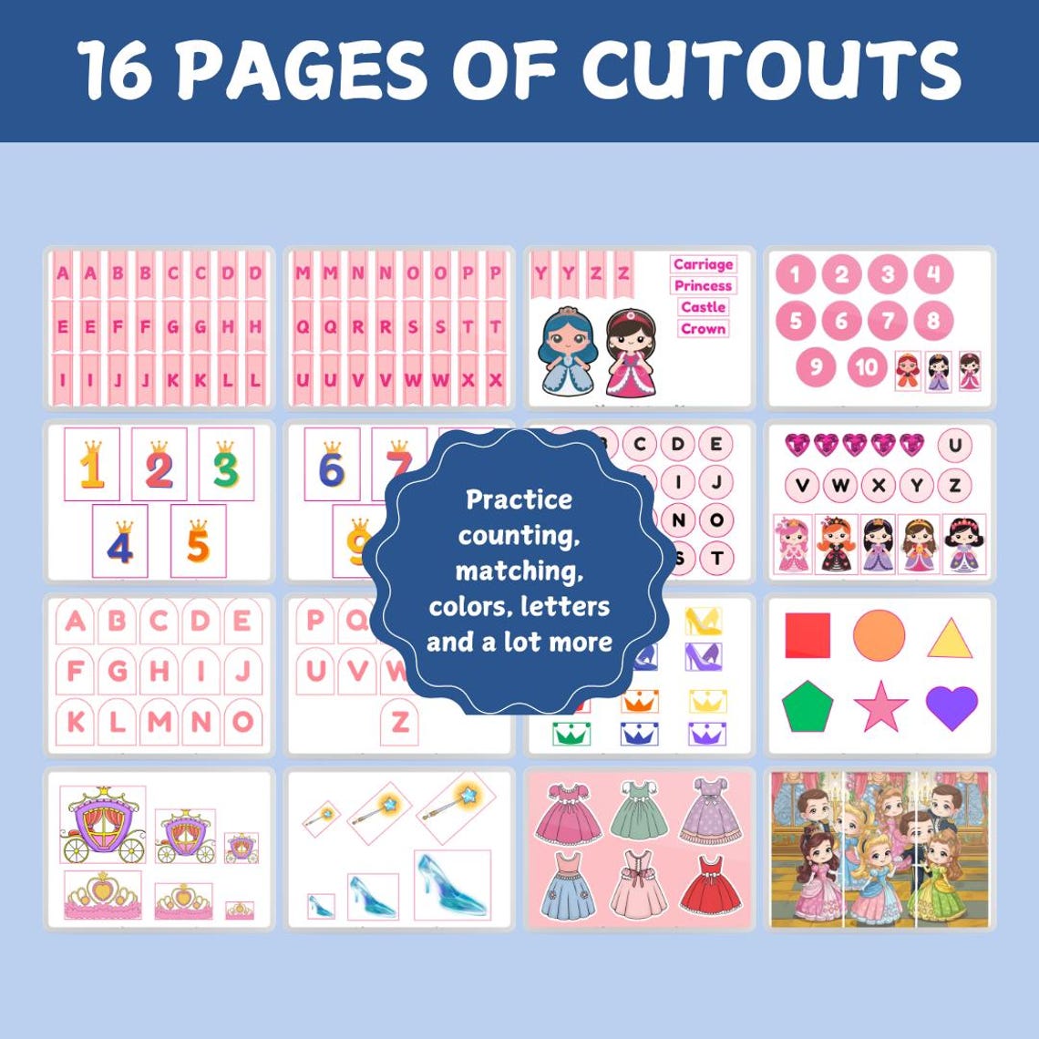 Printable Busy Book Princess Binder Toddler Quiet Book Princess ...