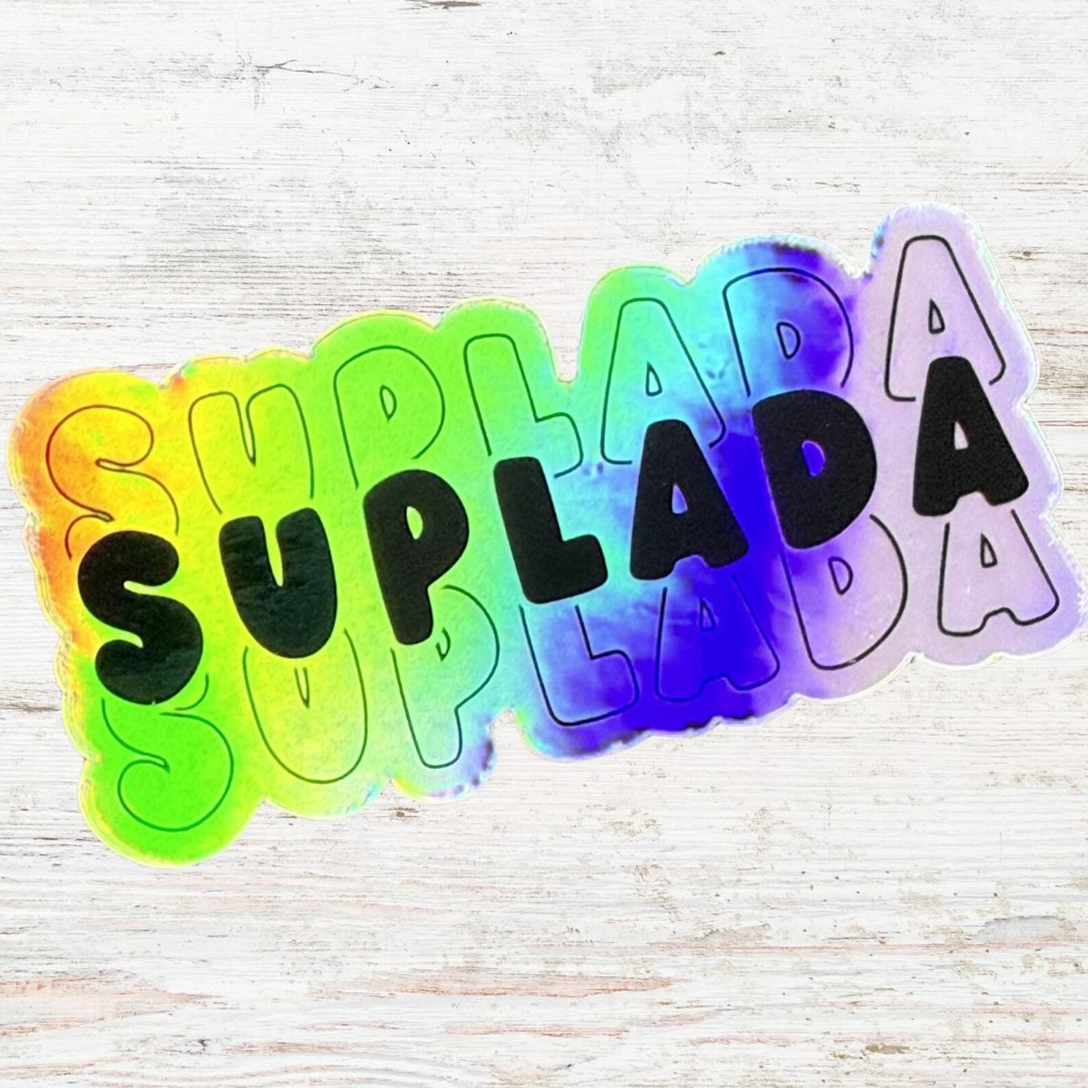 Suplada Holographic Sticker - Etsy