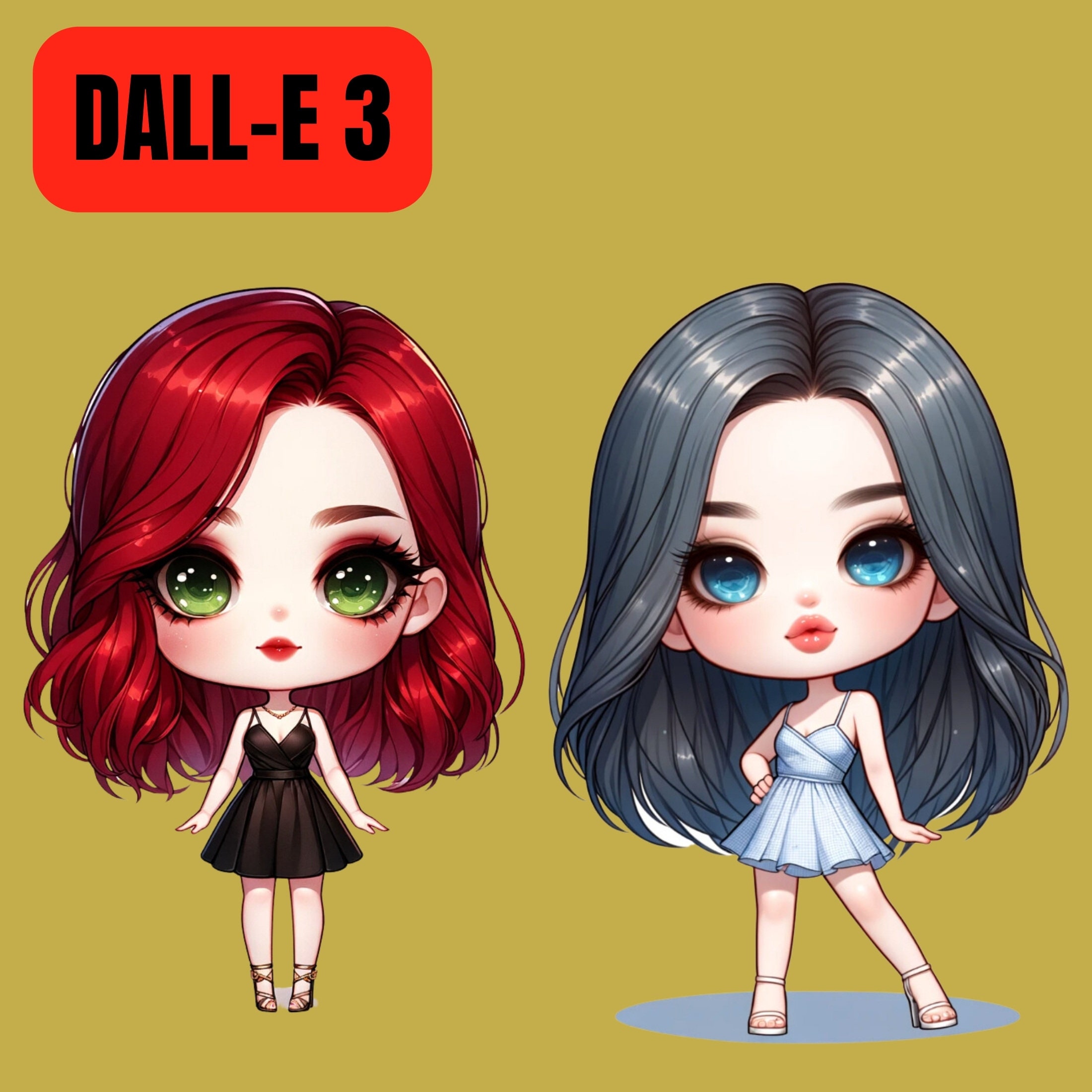 20 Dall-e 3 Prompts "cute Chibi Women" + My Custom GPT for Generating Unlimited Prompts Artful ...