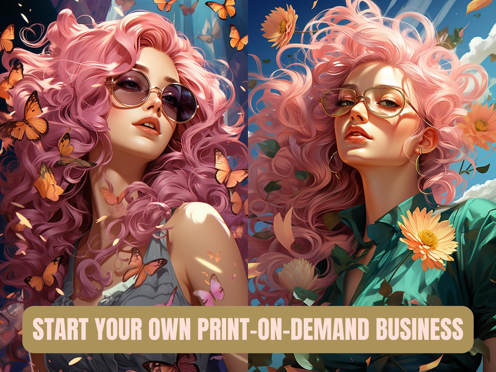 Midjourney Prompt "summer Queen Portraits" | Women's Portrait Poster ...
