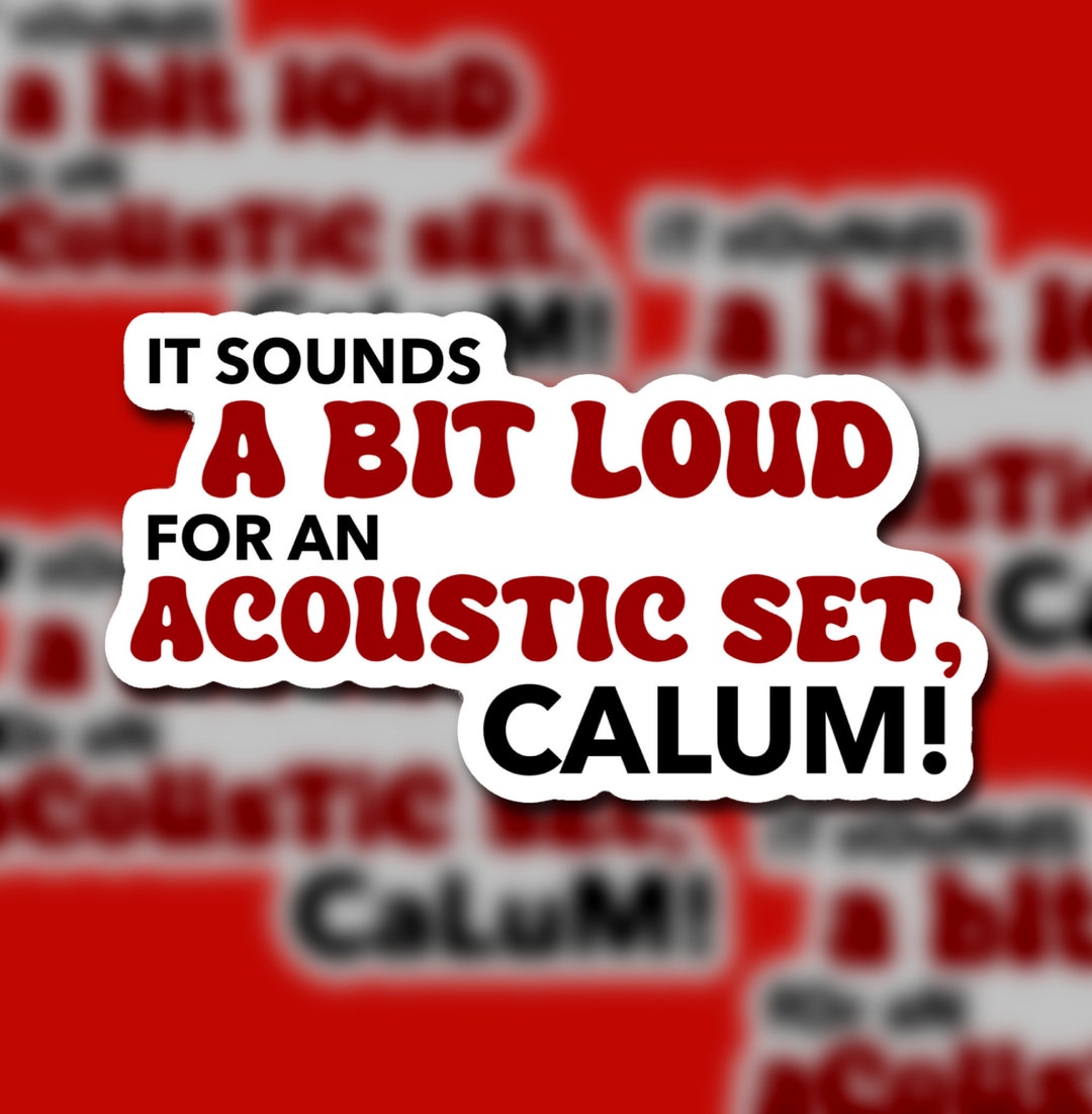 5SOS Meme It Sounds a Bit Loud for an Acoustic Set Calum Sticker - Etsy