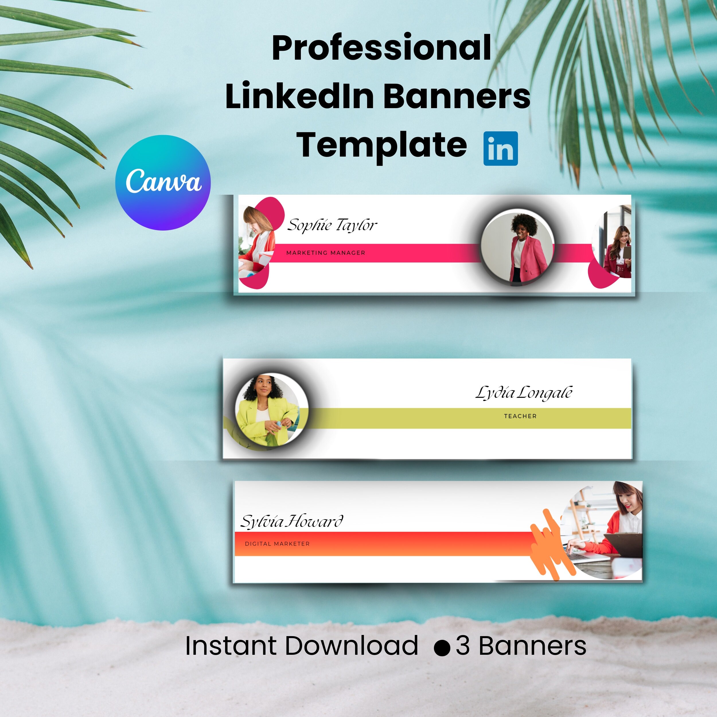 Linkedin Banner Template INSTANT DOWNLOAD Editable Linkedin Banner, Add ...