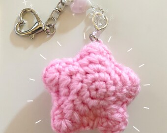 Puffy Star Crochet Keychain - Etsy