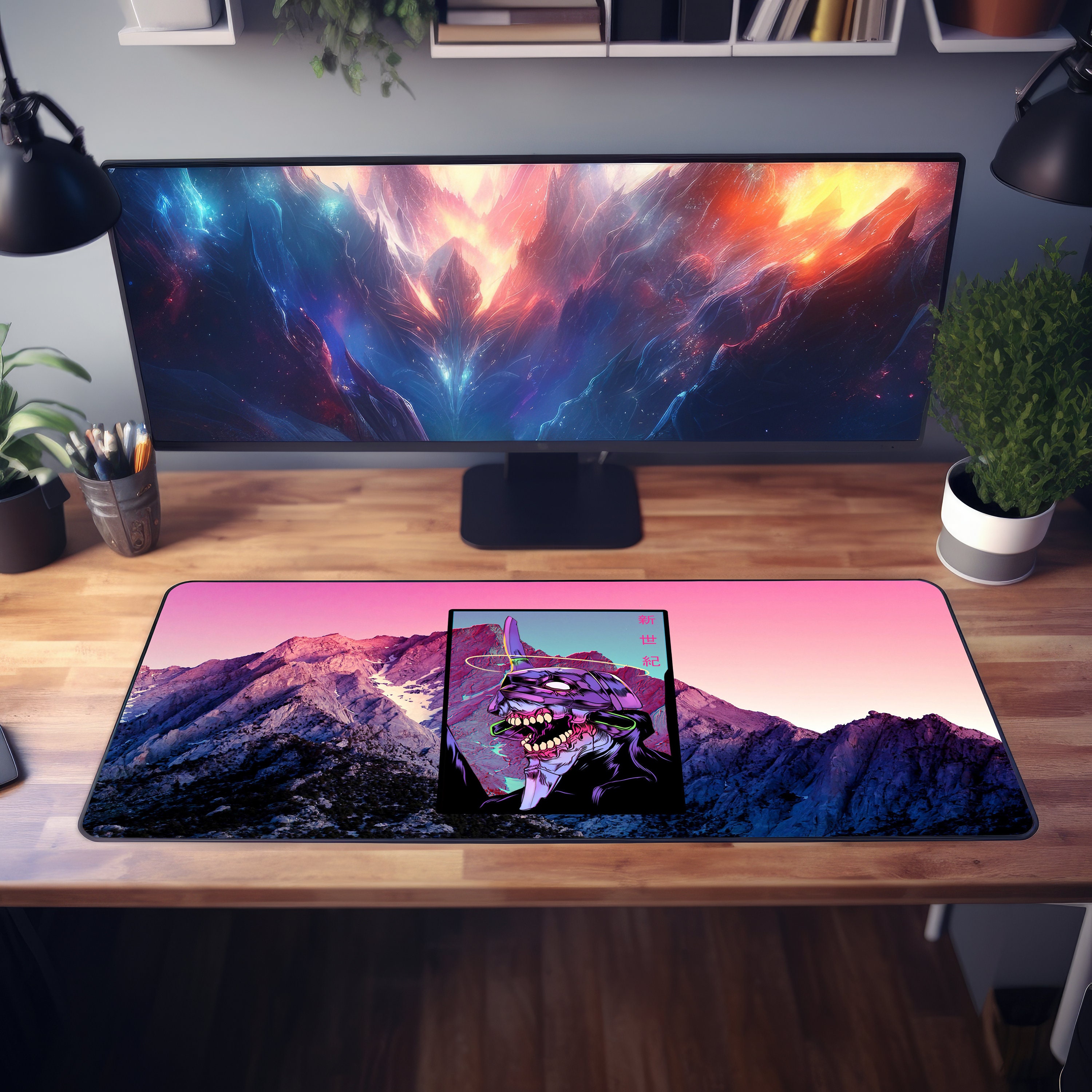 Neon Genesis Evangelion Unit-01 Desk Mat Berserk Mode Eruption - Etsy